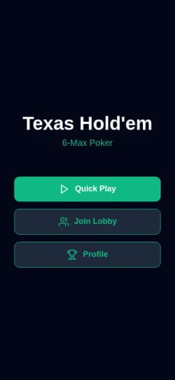 Texas Hold'em 6-Max Mobile Poker Game