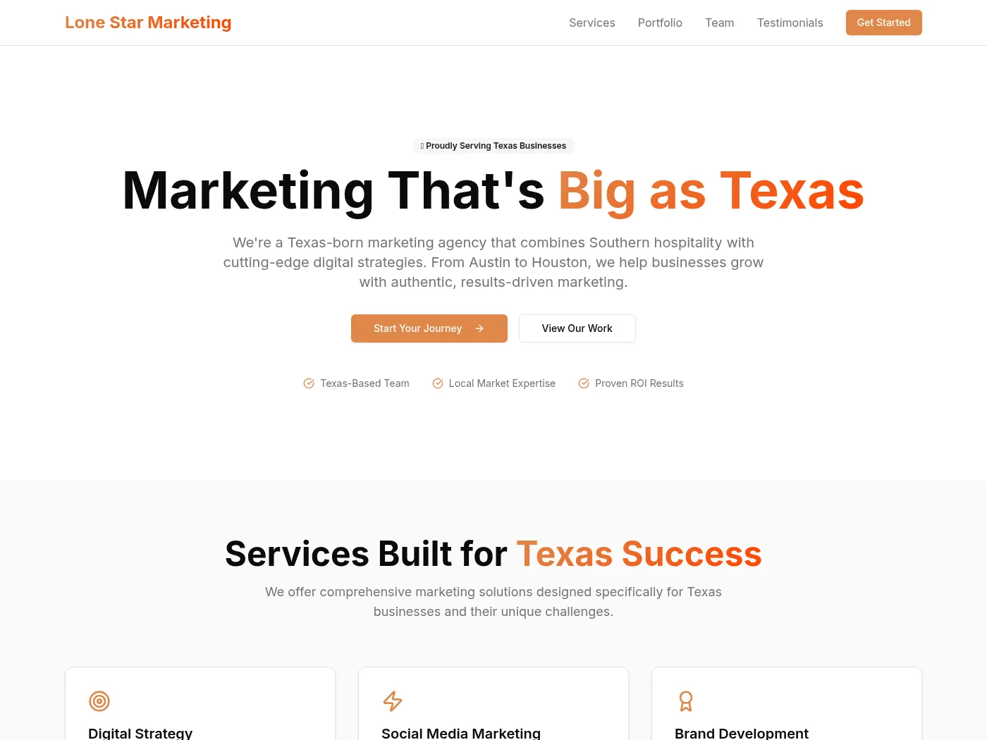 Texas Marketing Agency Website