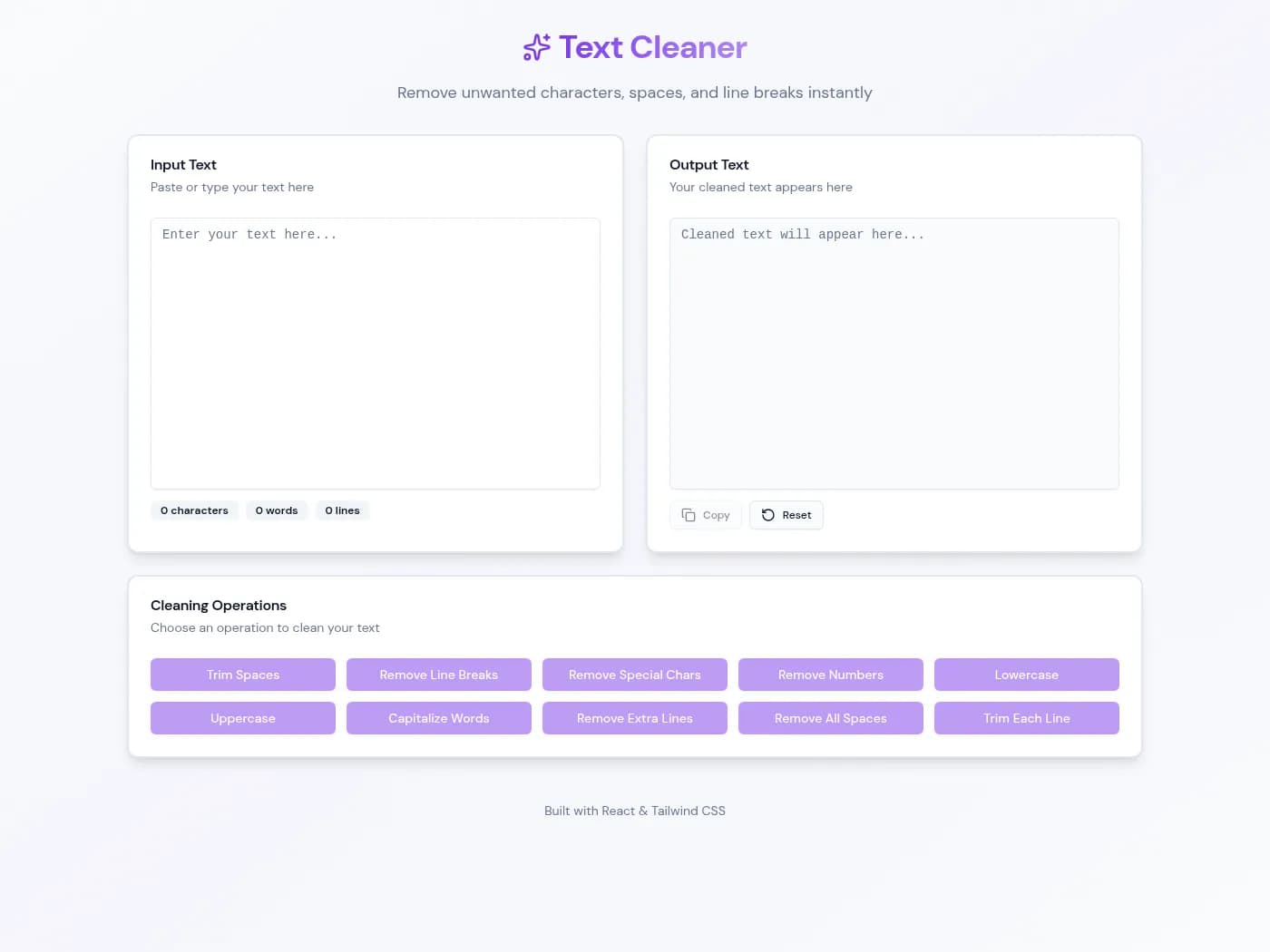 Text Cleaner Utility