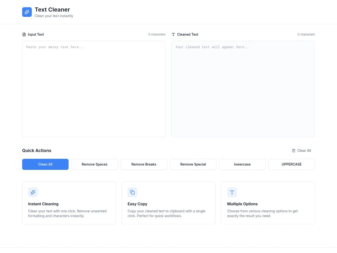 Text Cleaner Utility