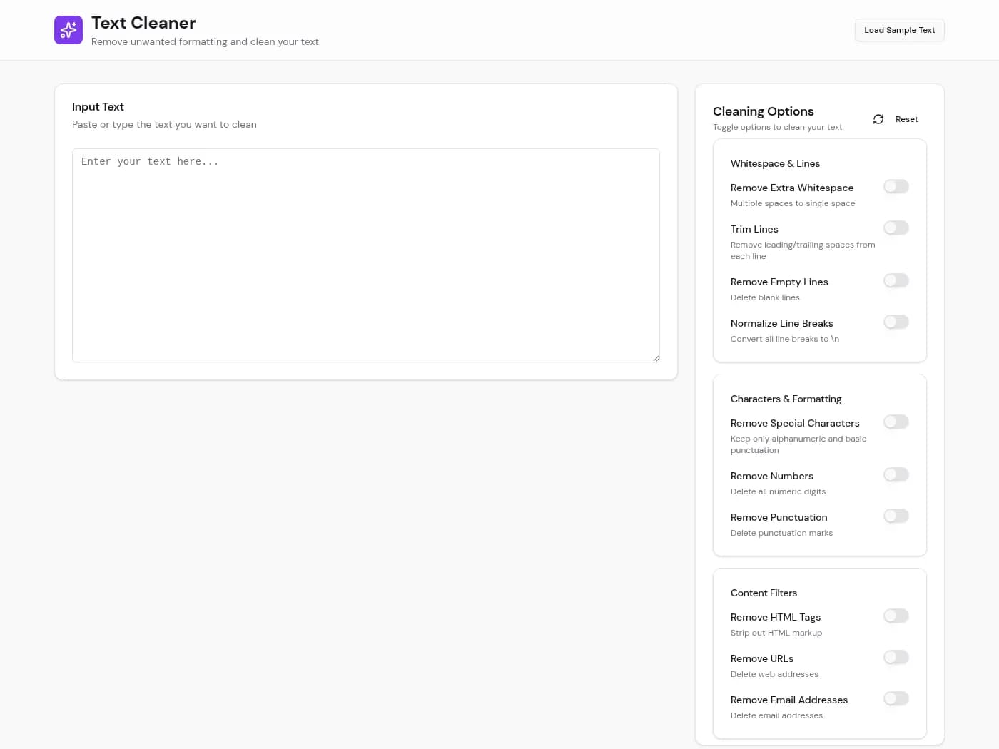 Text Cleaner Utility