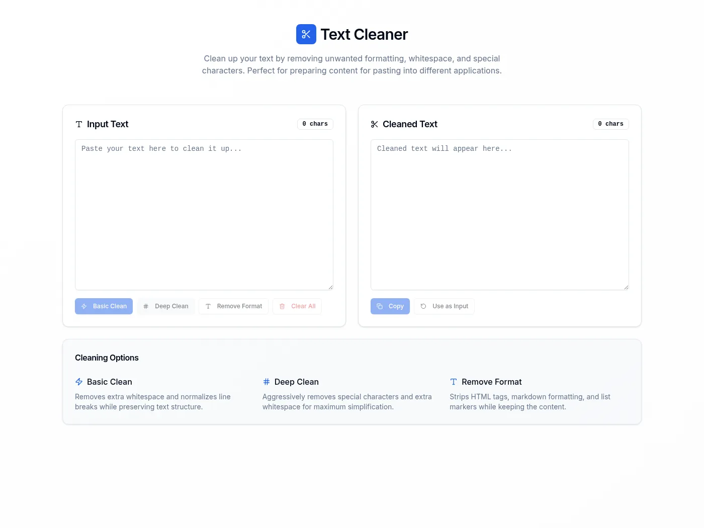 Text Cleaner Utility
