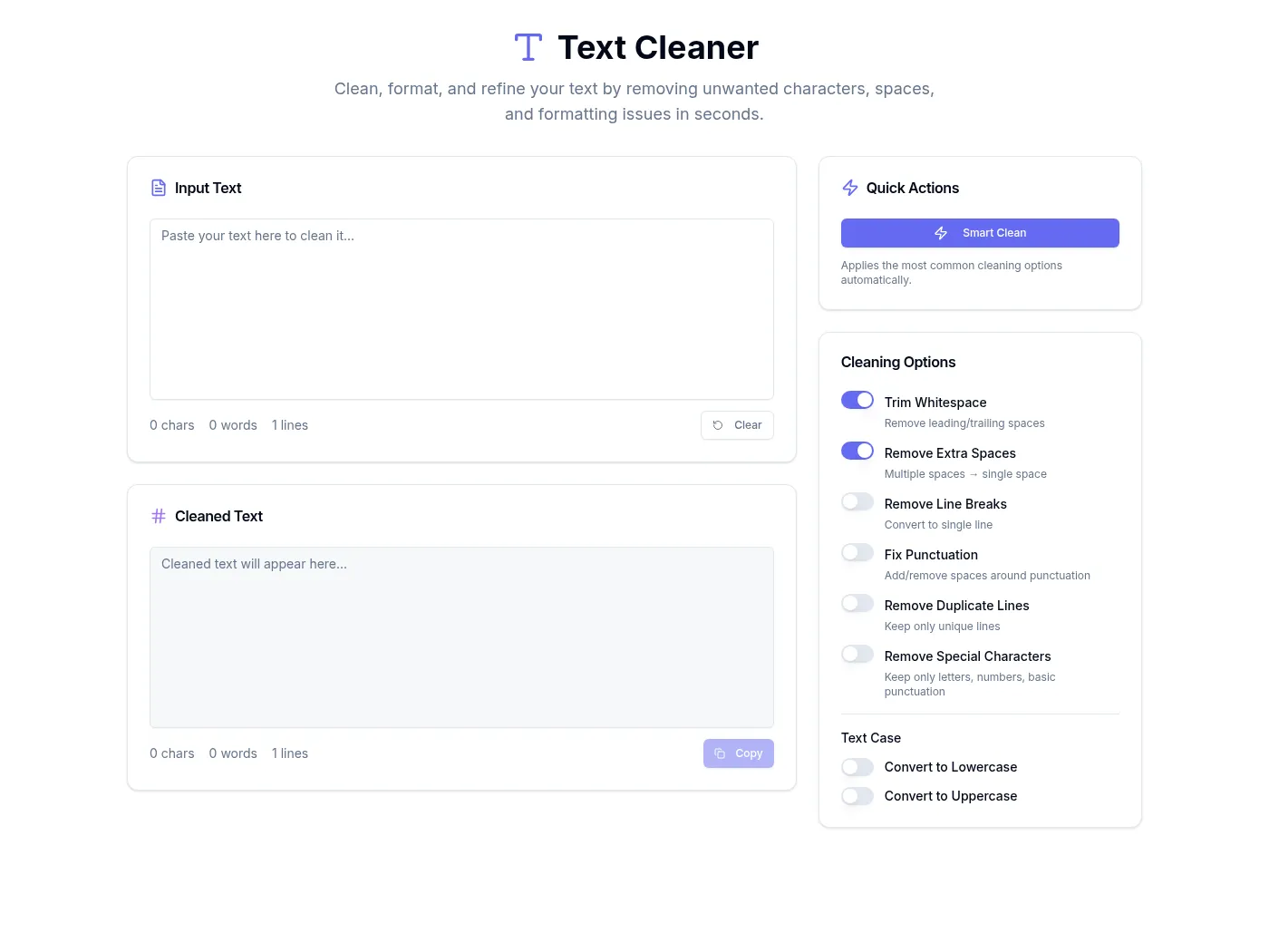 Text Cleaner Utility