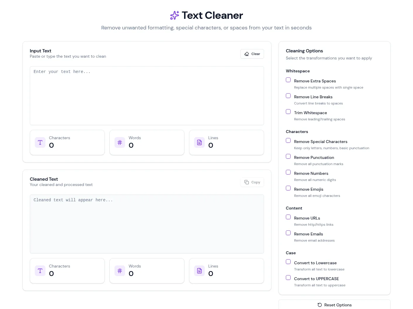 Text Cleaner Utility