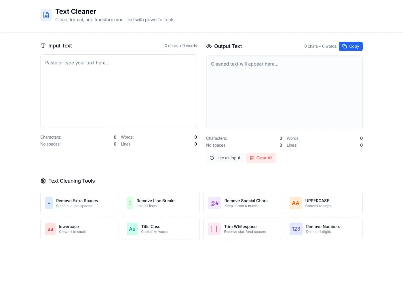 Text Cleaner Utility
