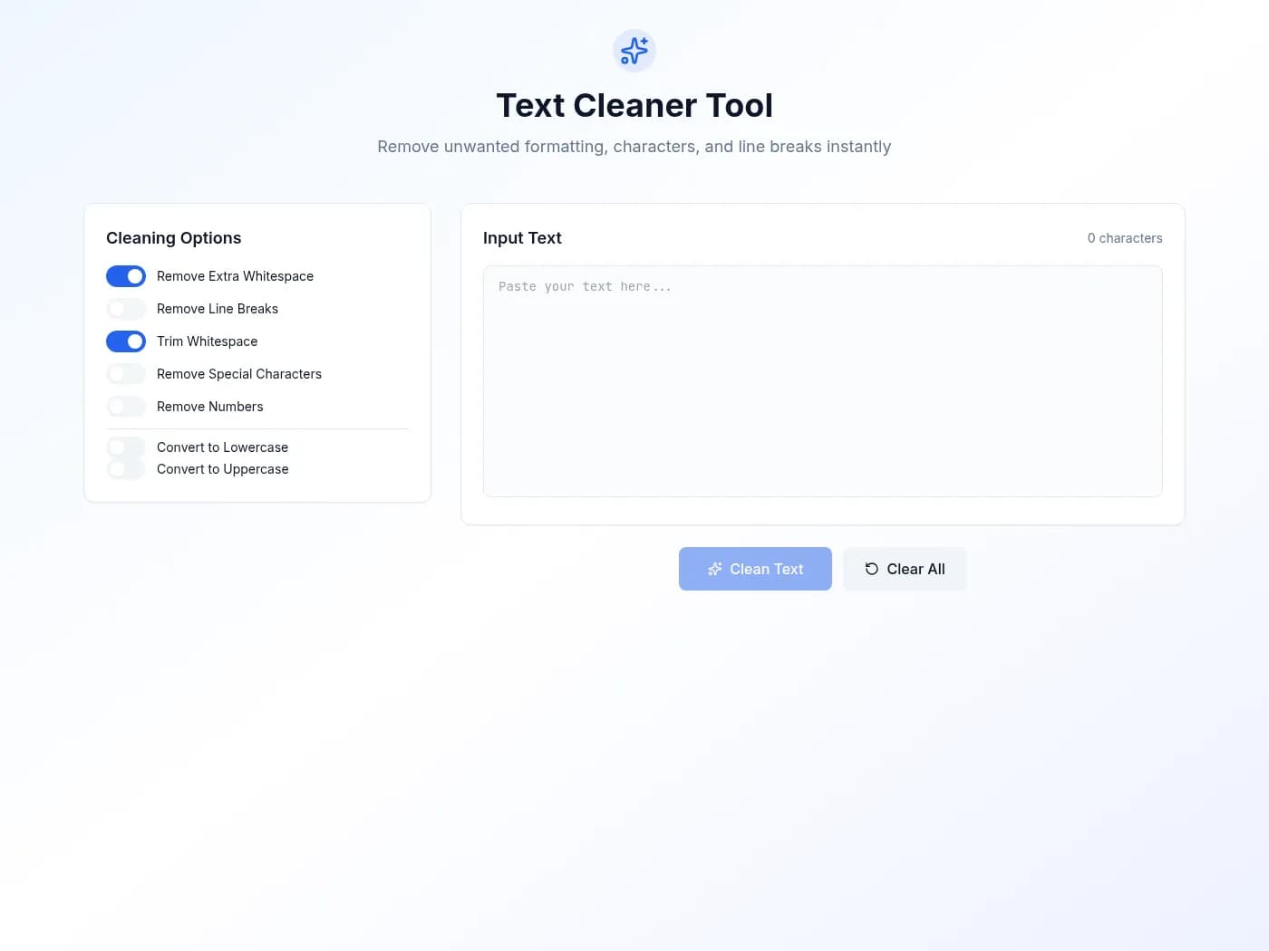 Text Cleaner Tool