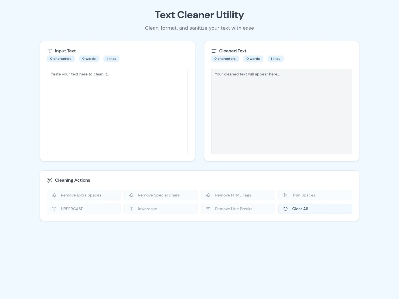 Text Cleaner Utility
