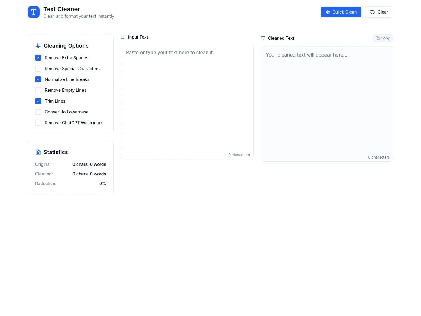 Text Cleaner Utility