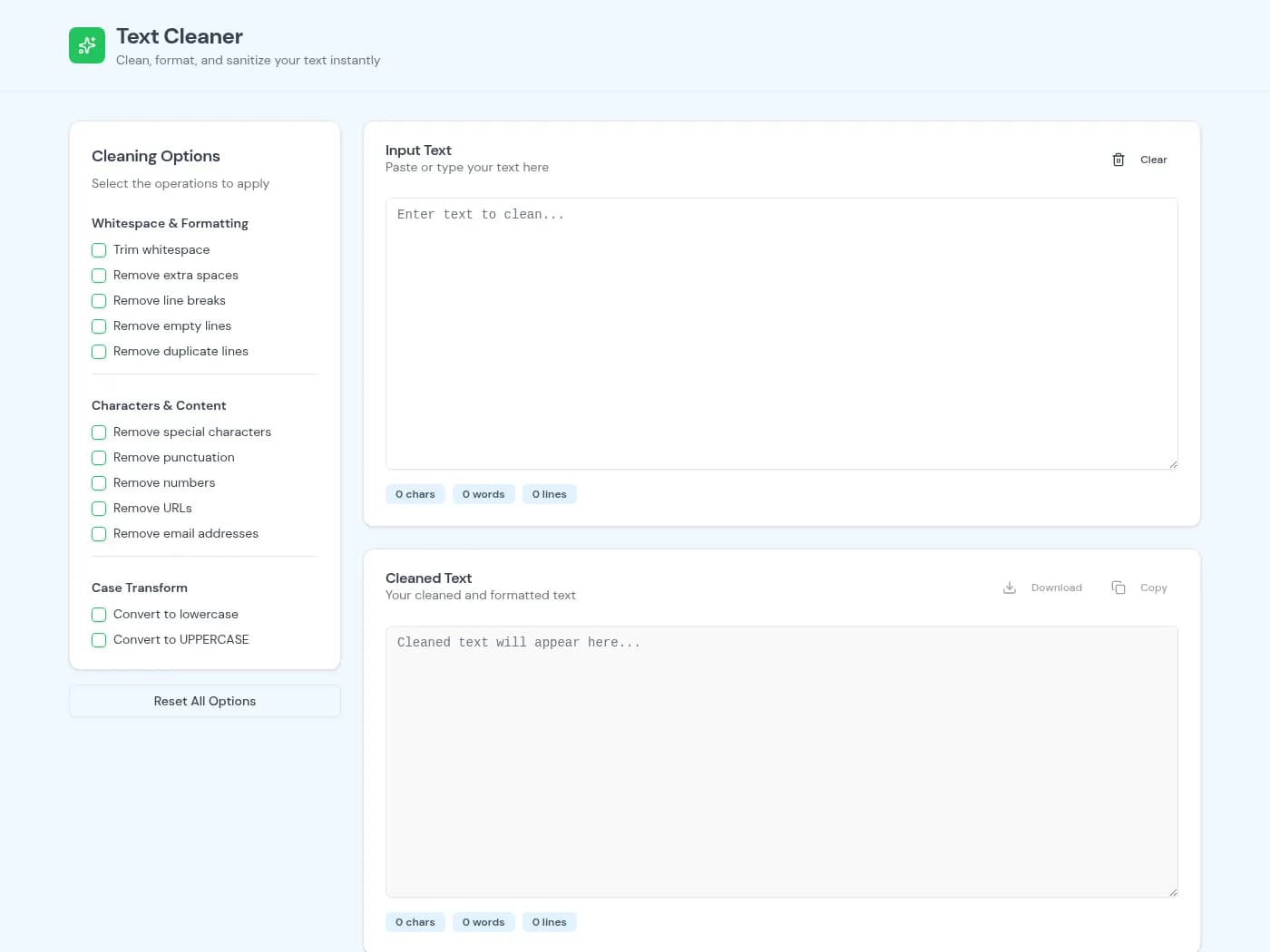 Text Cleaner Utility
