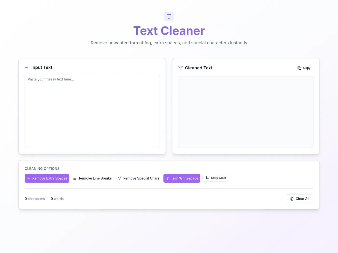 Text Cleaner Utility