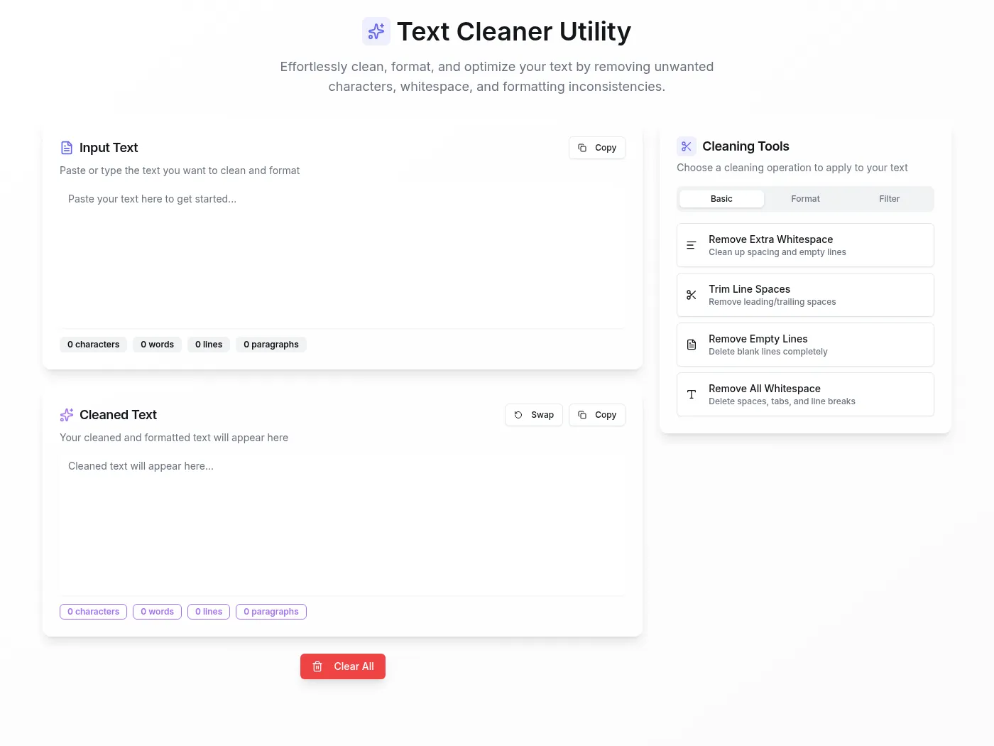 Text Cleaner Utility