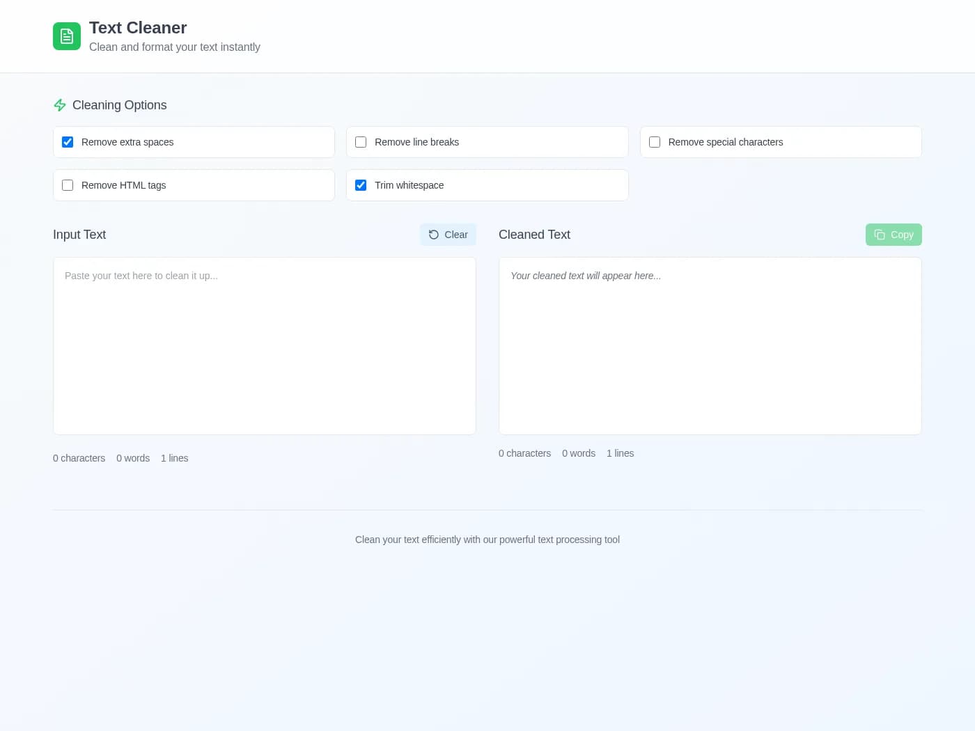 Text Cleaner Utility