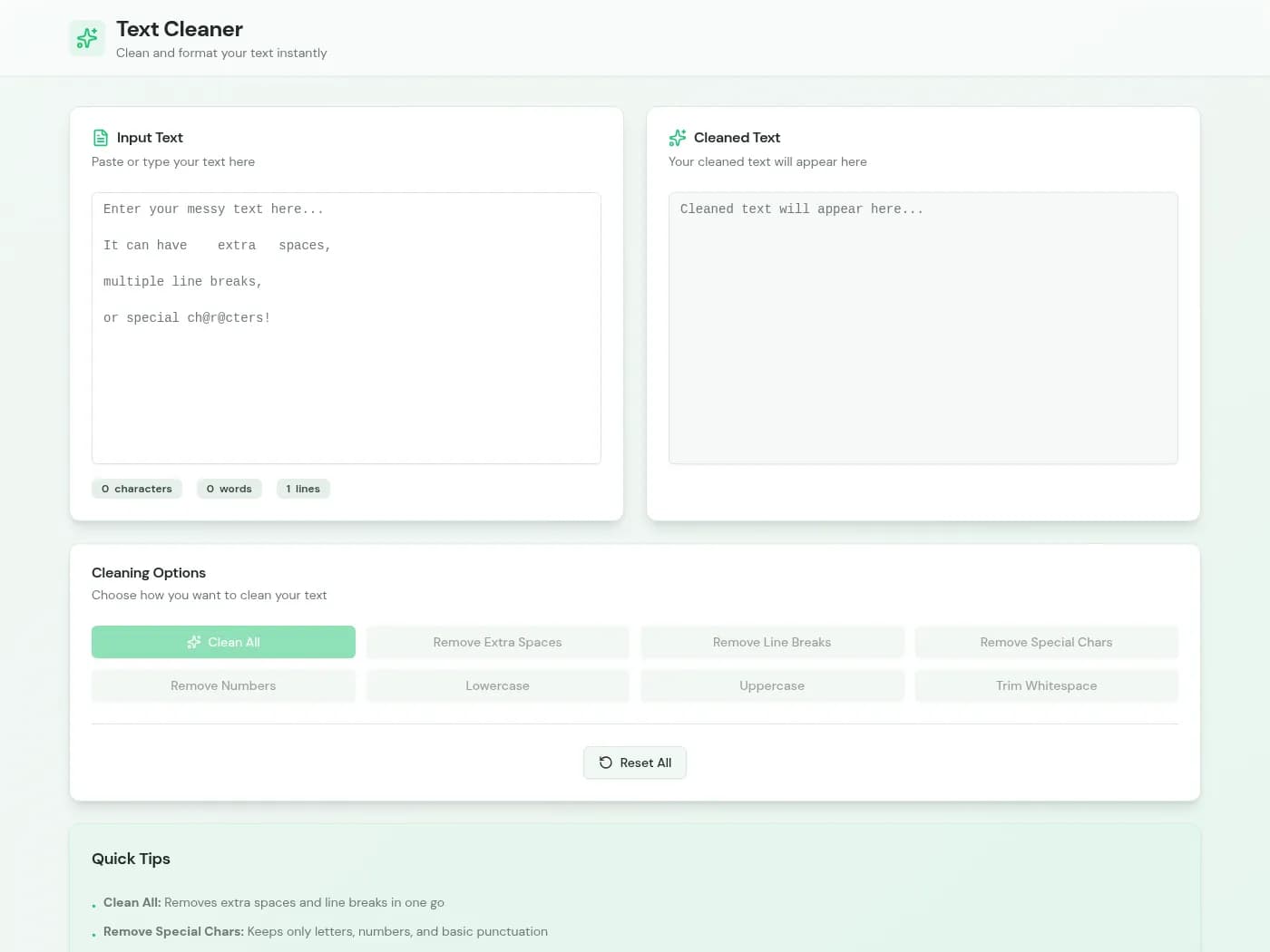 Text Cleaner Utility