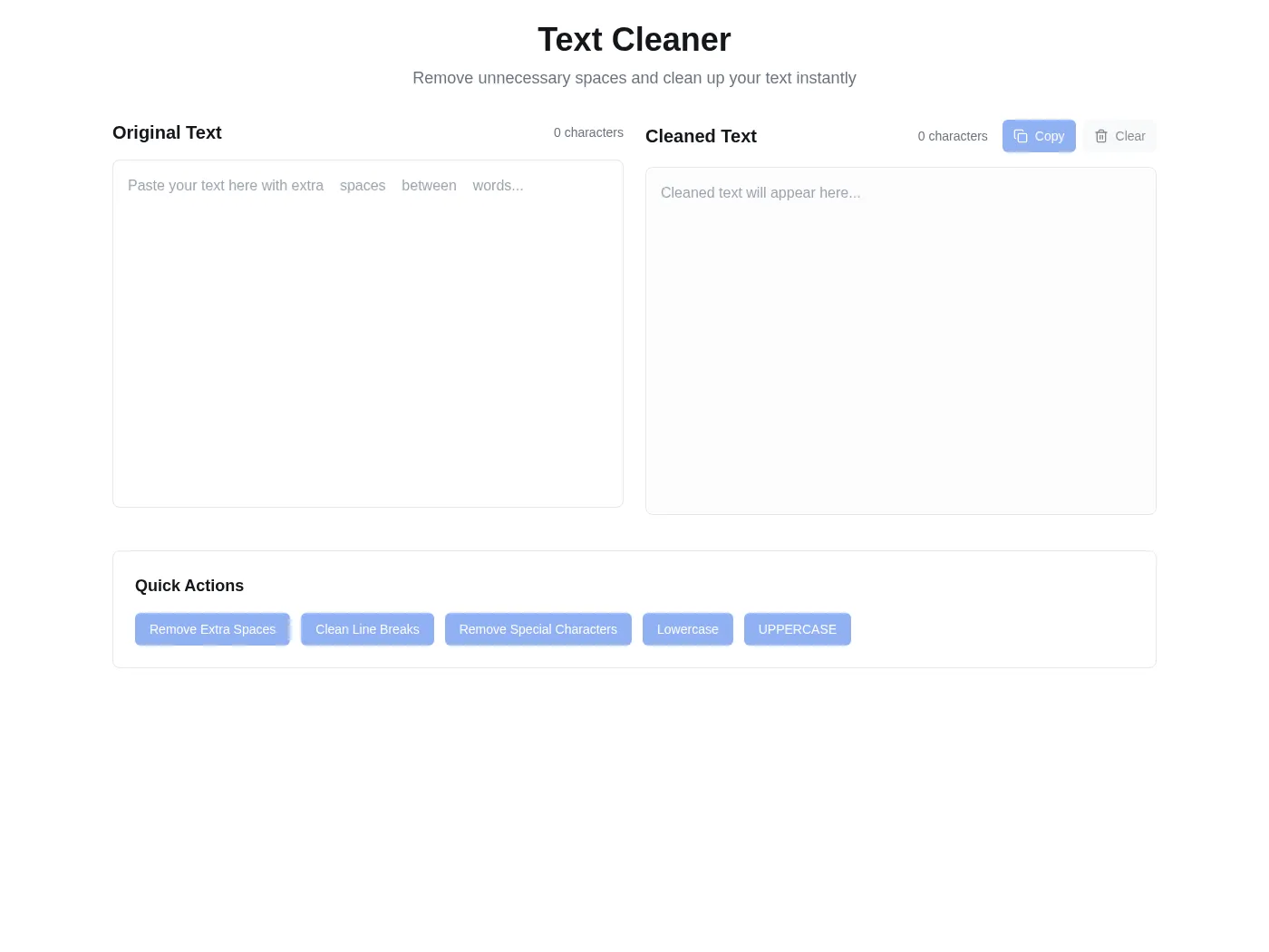 Text Cleaner Utility