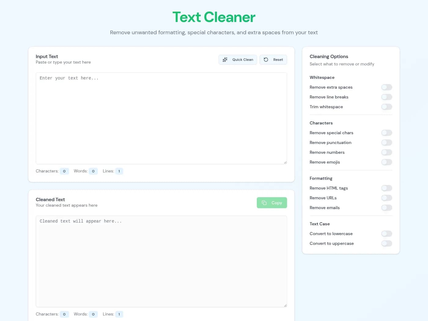 Text Cleaner Utility