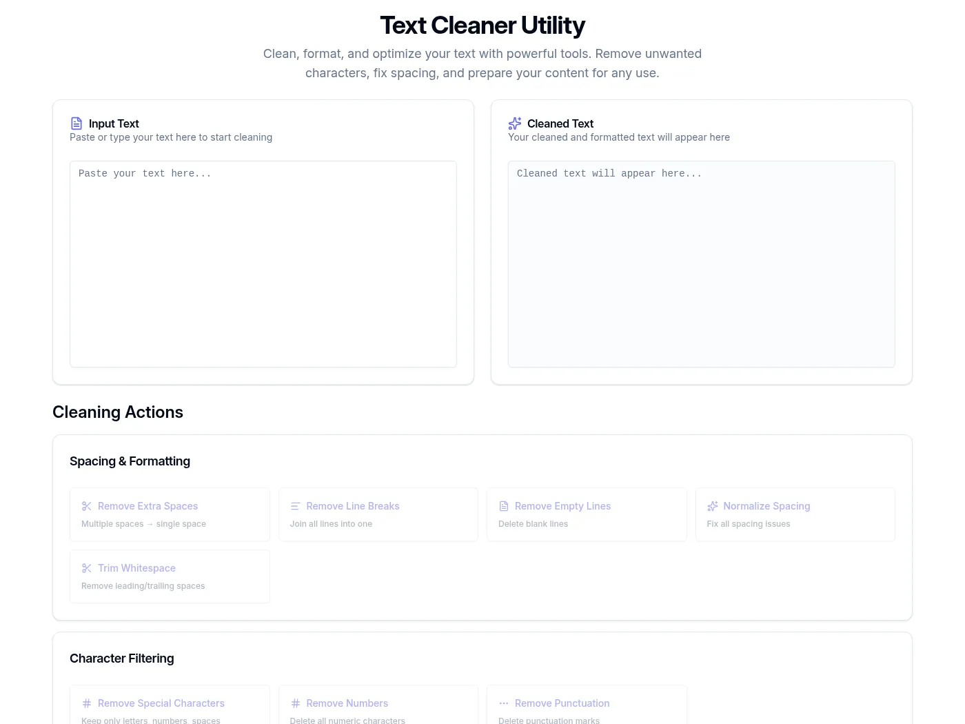 Text Cleaner Utility