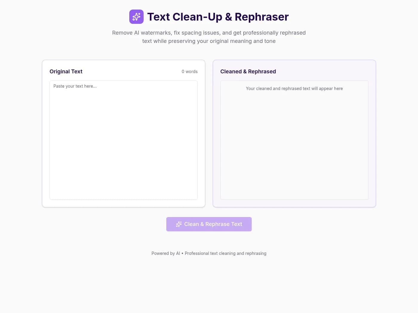 Text Clean-Up & Professional Rephraser Bot