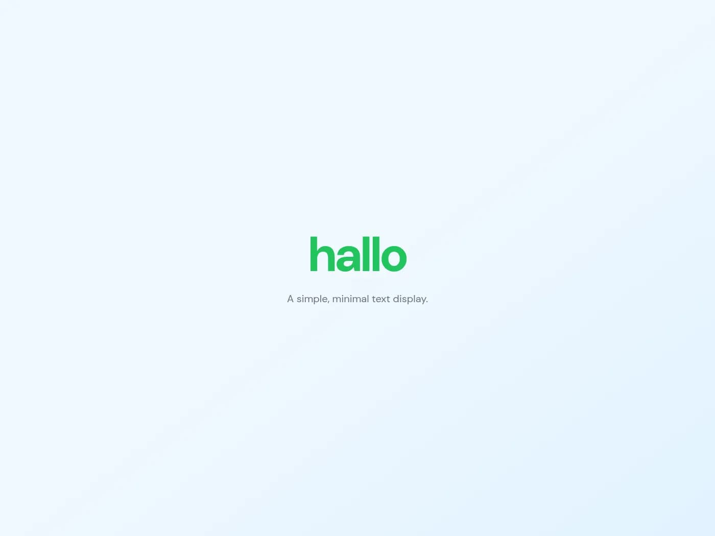 Text Generator: Hallo