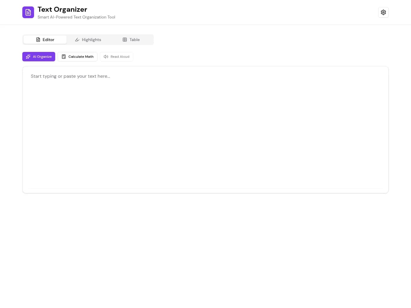 Text Organizer – Smart AI-Powered Text Organizational Tool