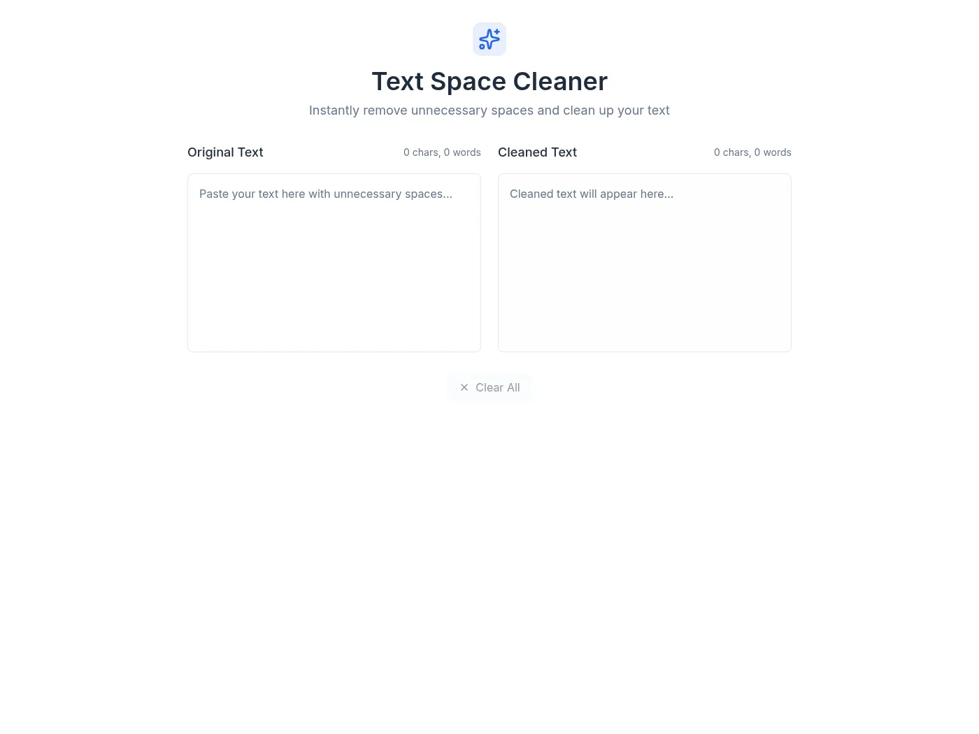 Text Space Cleaner