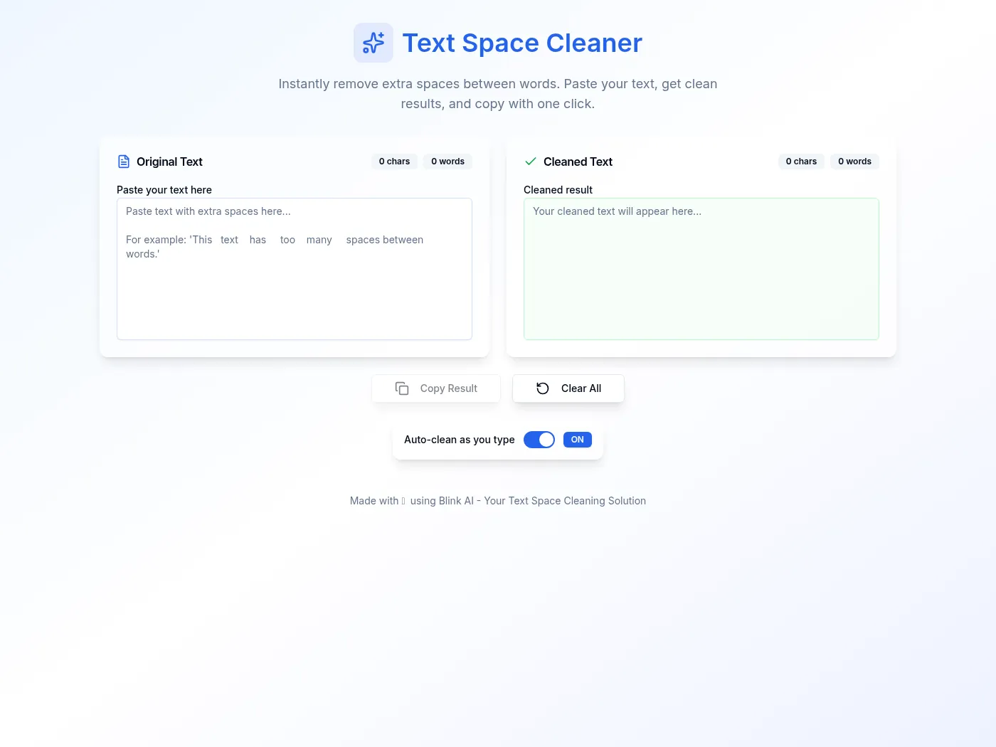 Text Space Cleaner