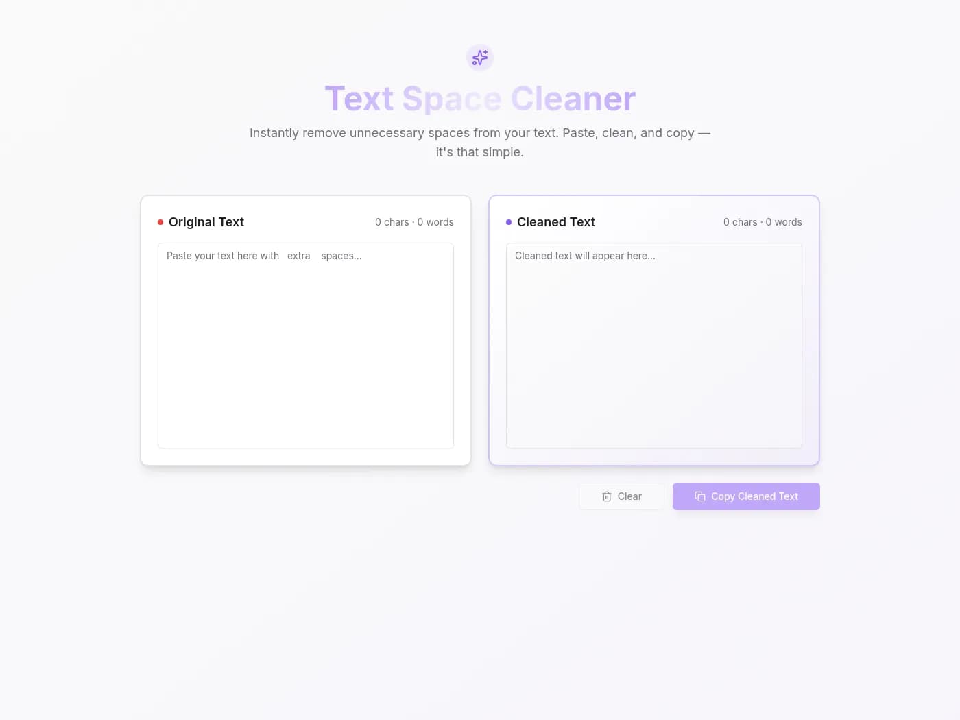 Text Space Cleaner