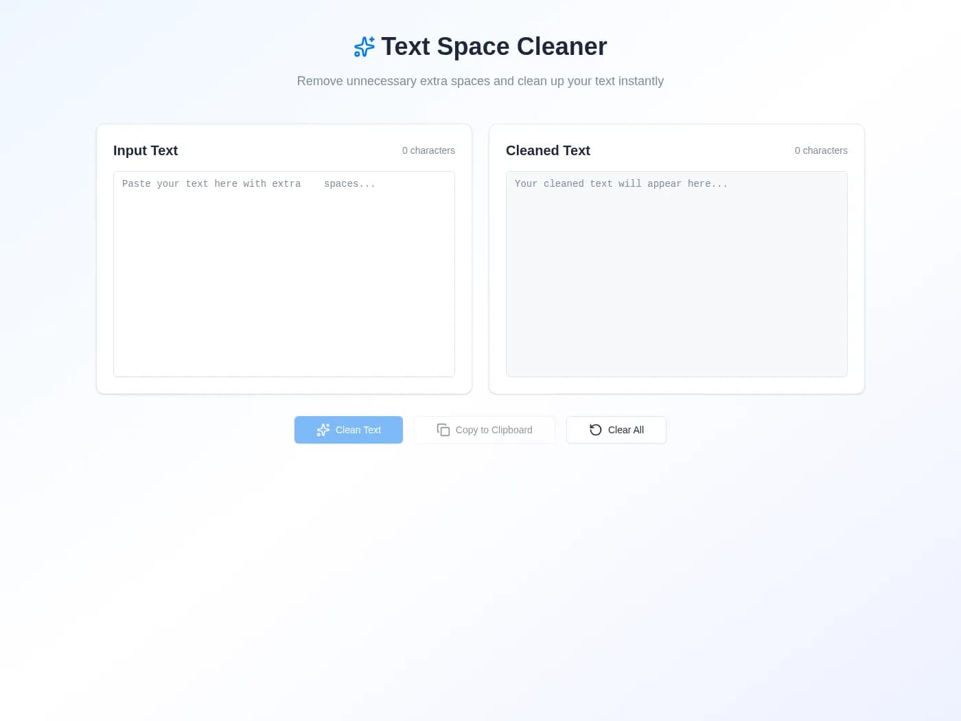 Text Space Cleaner