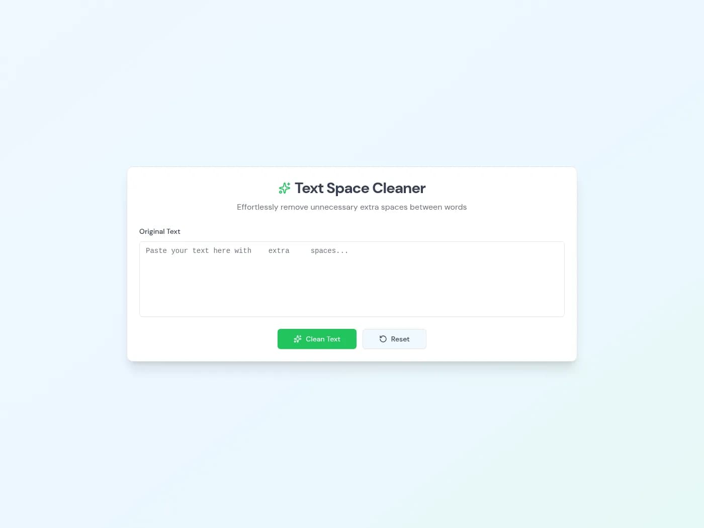Text Space Cleaner Tool