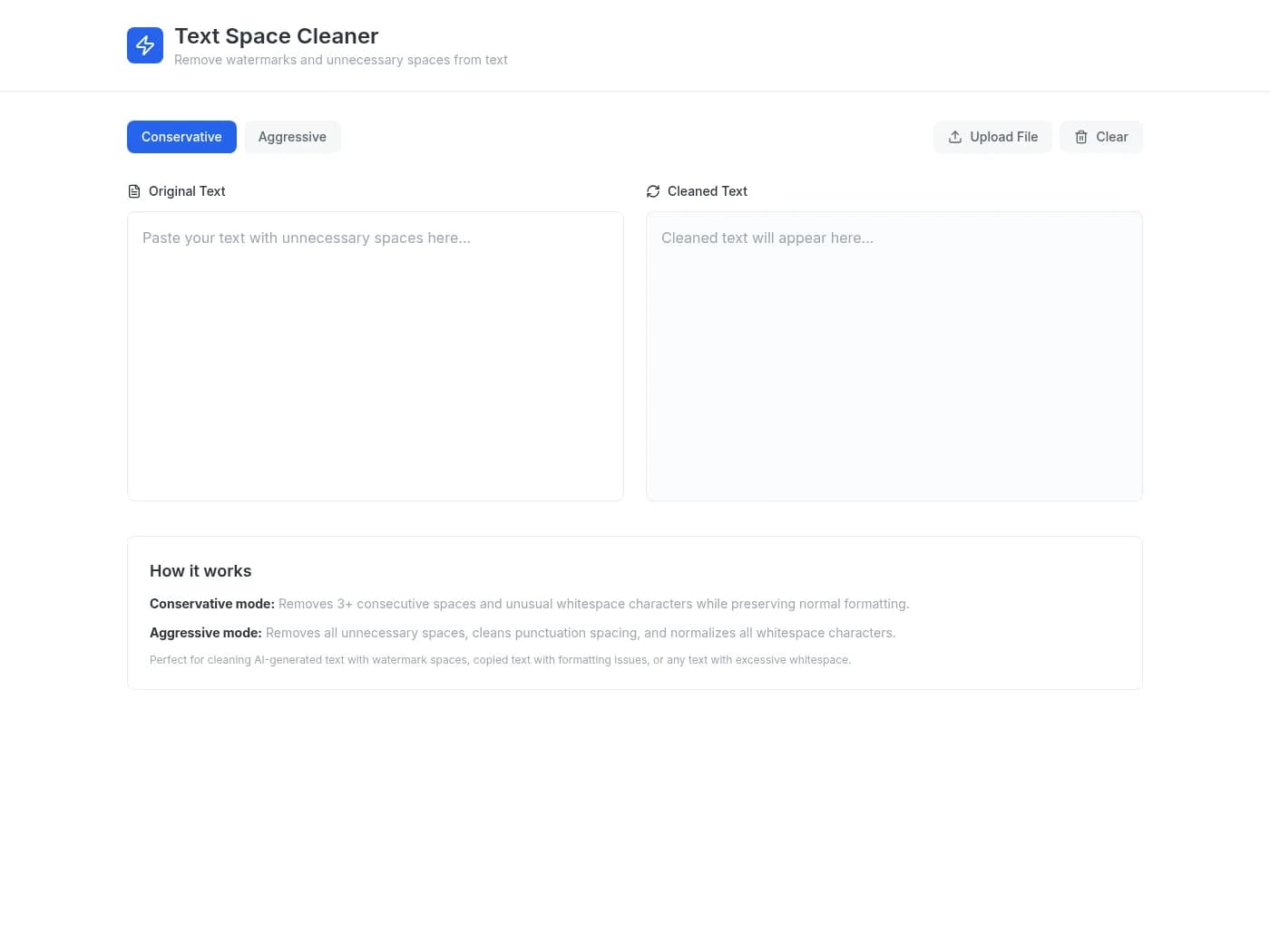 Text Space Cleaner Toolkit