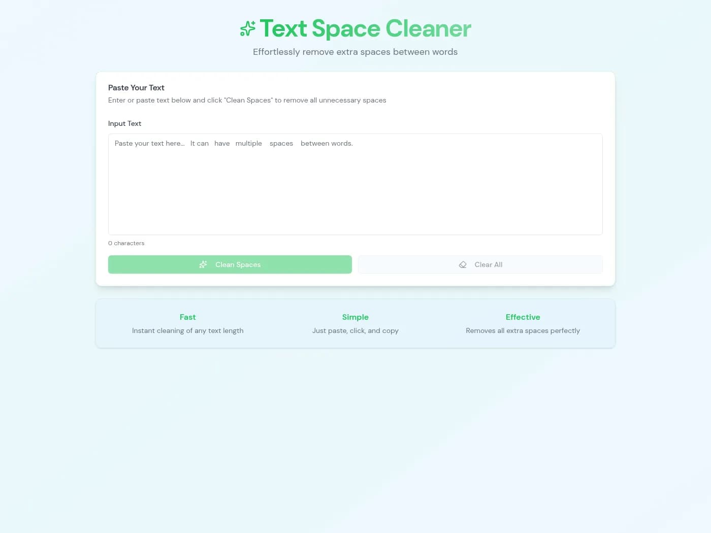 Text Space Cleaner