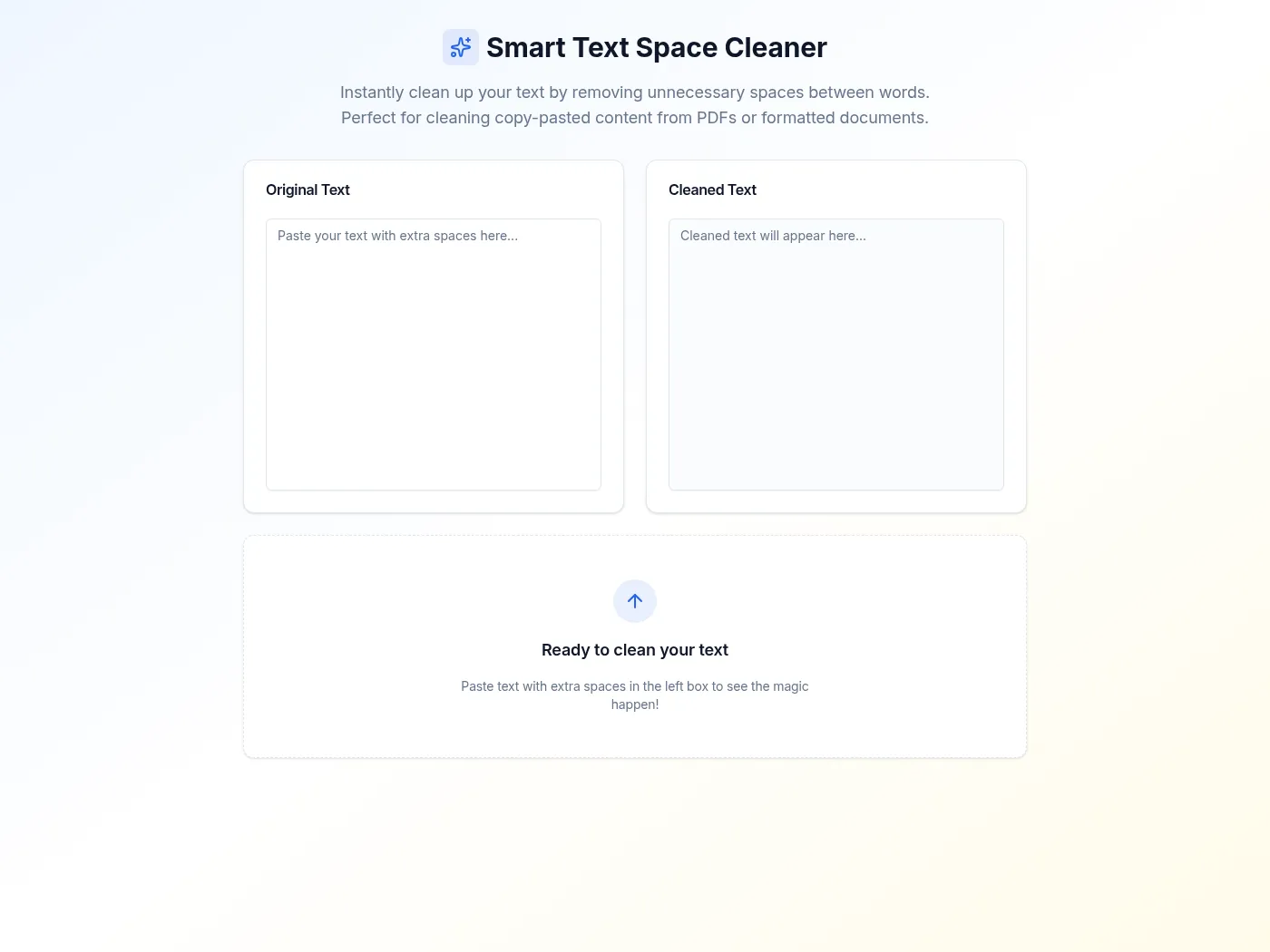 Smart Text Space Cleaner