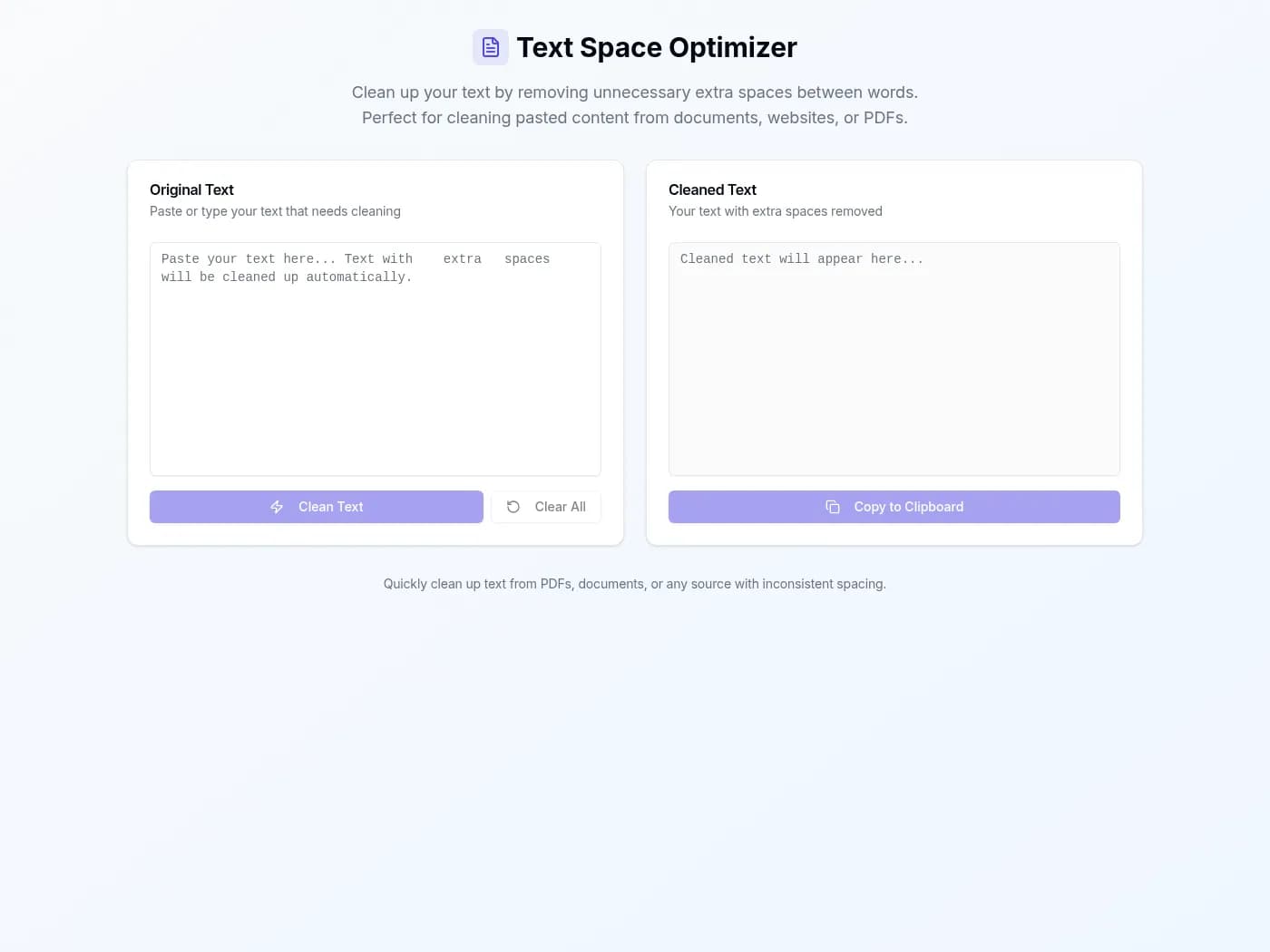 Text Space Optimizer