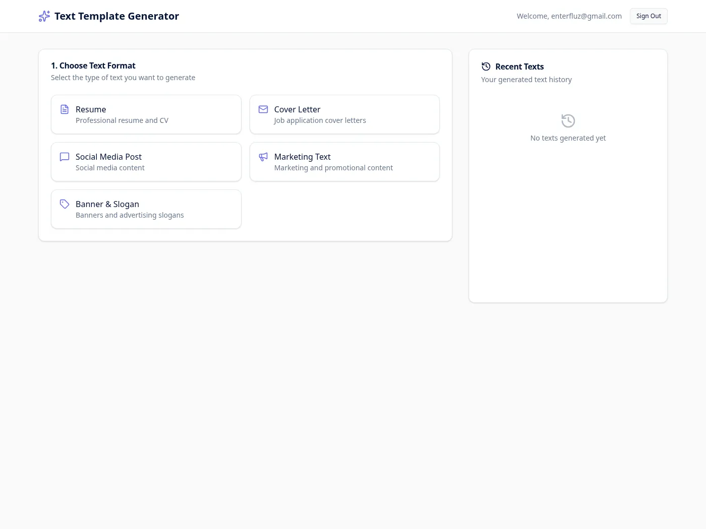 Text Template Generator & Formatter