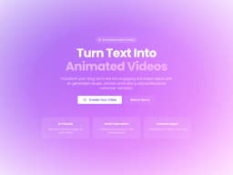 Text-to-Animated Video Website