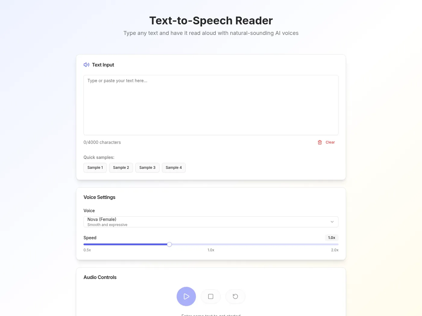 Text-to-Speech Reader