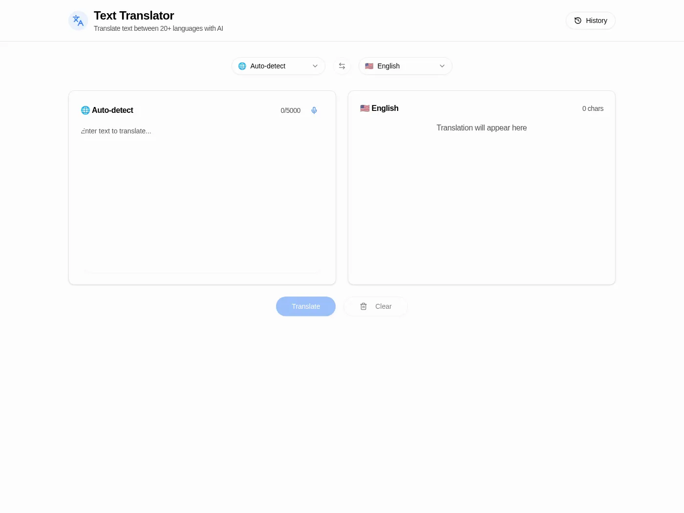 Text Translator Web App