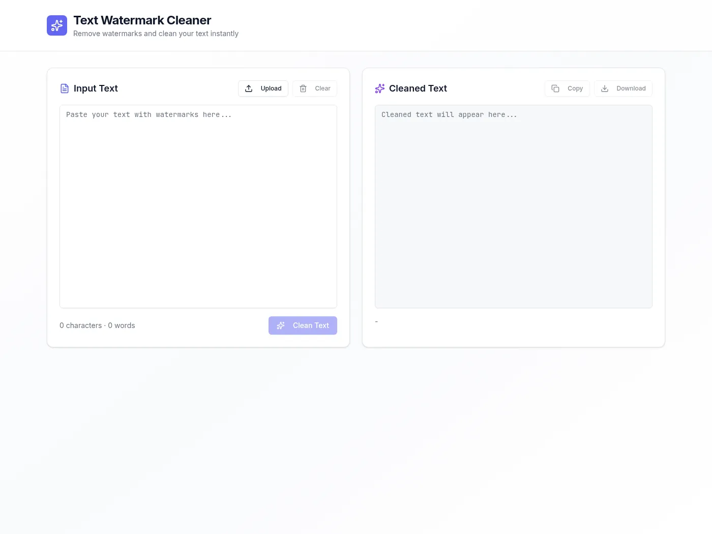 Text Watermark Cleaner