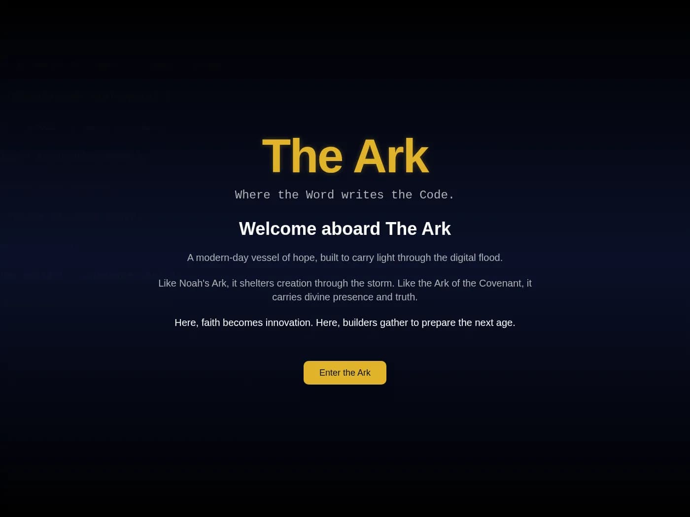 The Ark: A Faith-Inspired Digital Platform for Builders and Innovators