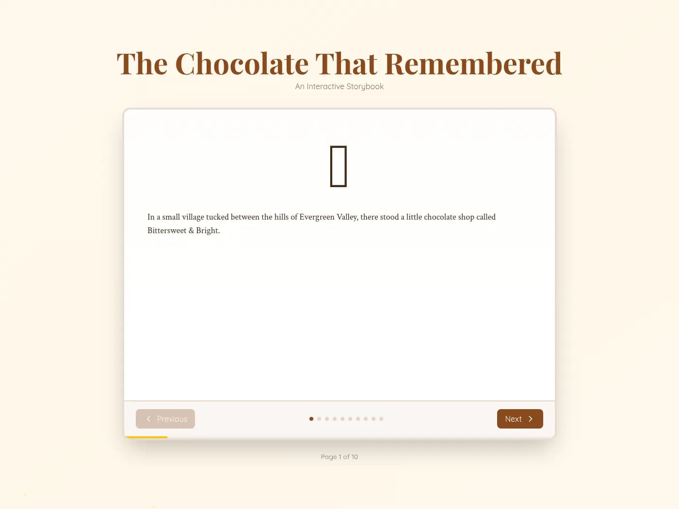 The Chocolate That Remembered – Interactive Children's Storybook