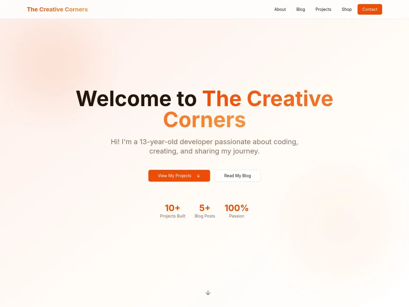 The Creative Corners: Next-Gen Portfolio & Dev Showcase