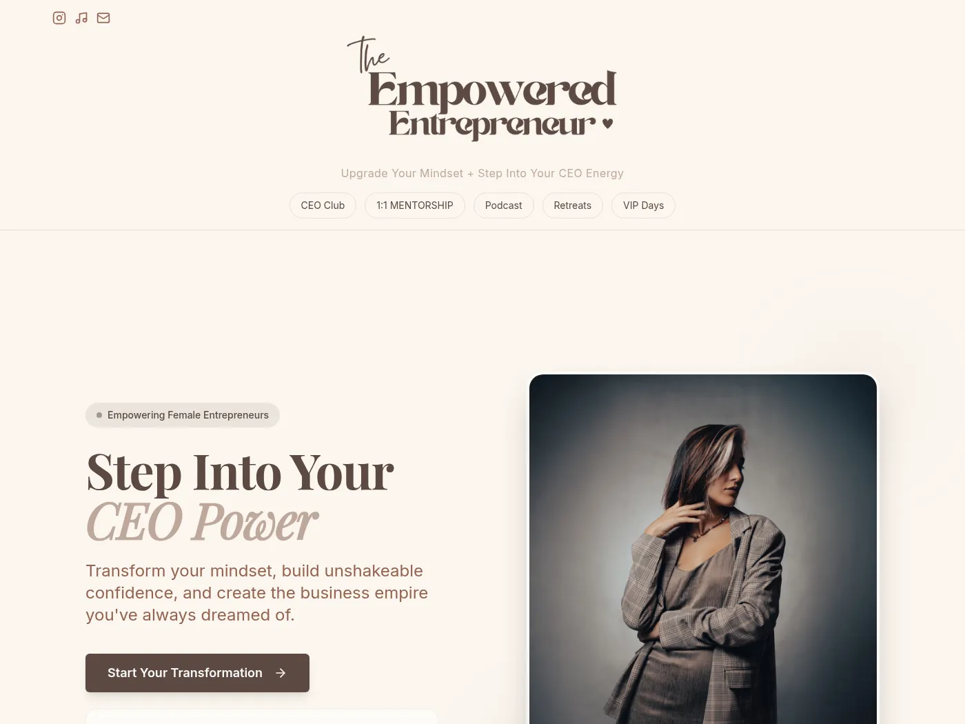 The Empowered Entrepreneur Website