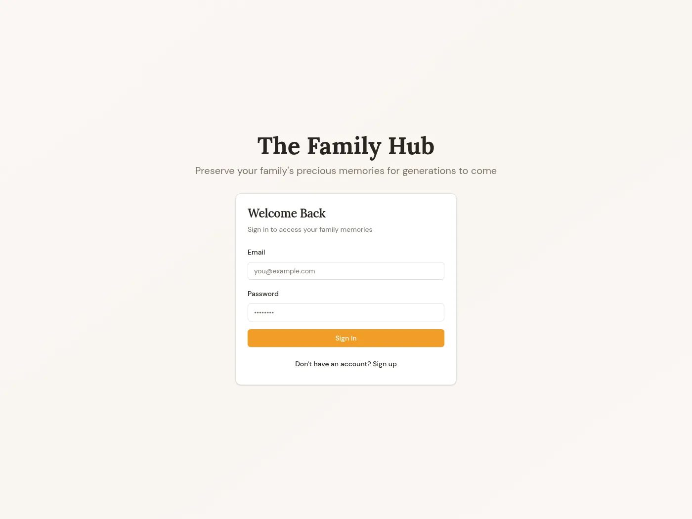 The Family Hub: Family History & Media Vault