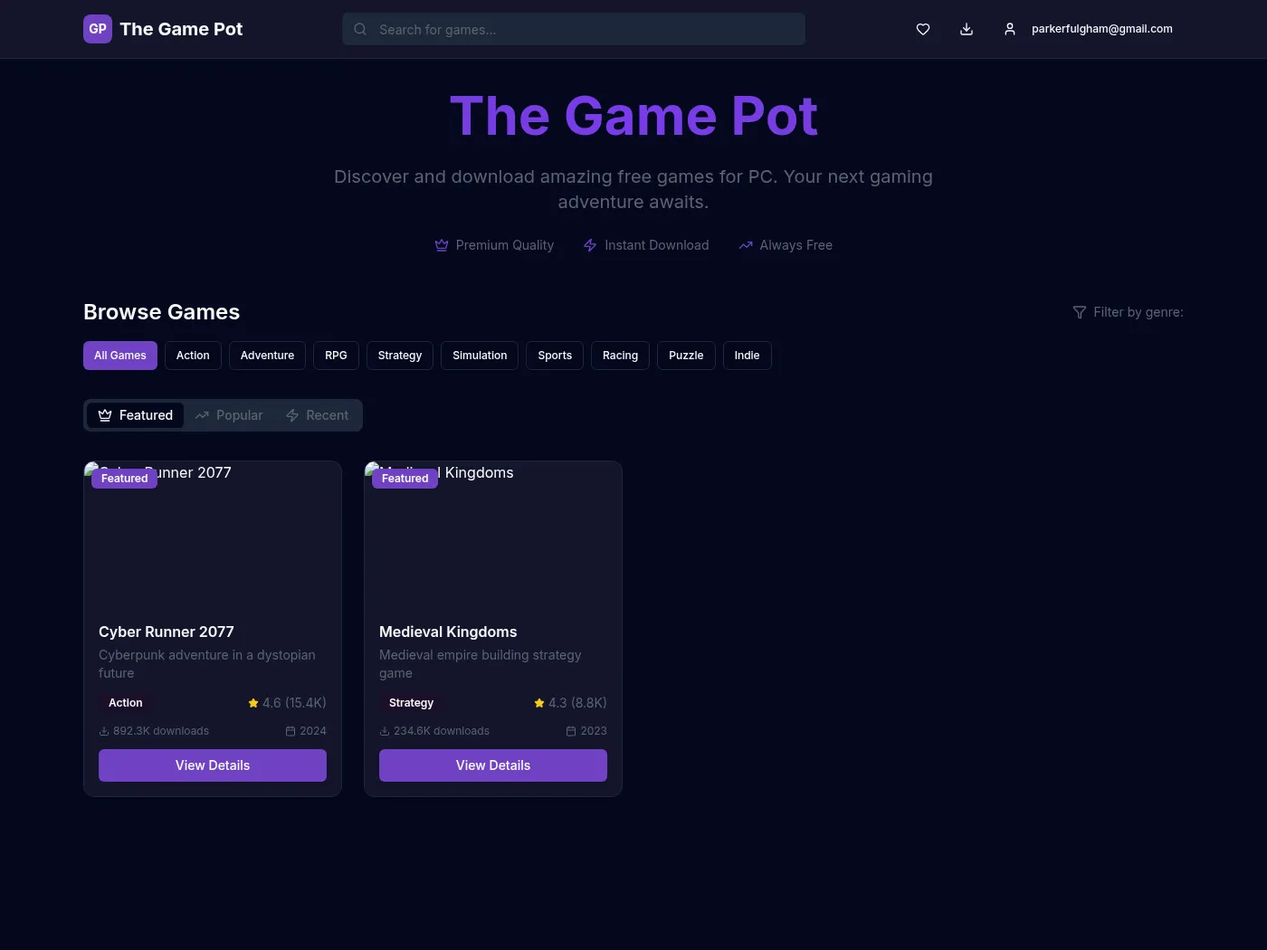 The Game Pot - Free PC Game Download Service