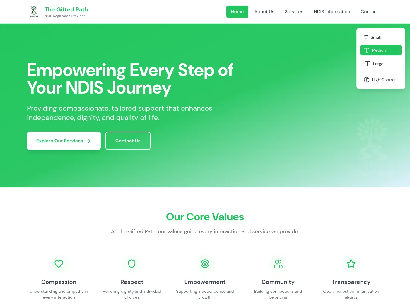The Gifted Path NDIS Website