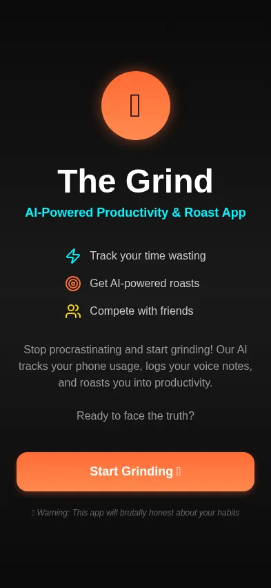 The Grind: AI-Powered Productivity & Roast App