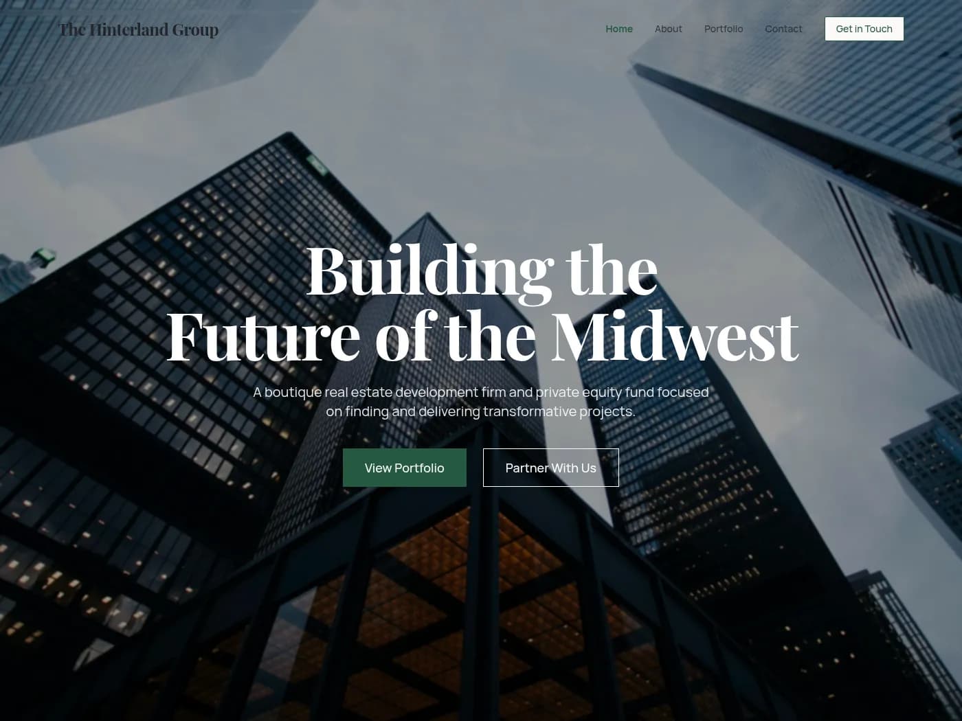 The Hinterland Group Real Estate & PE Fund Website