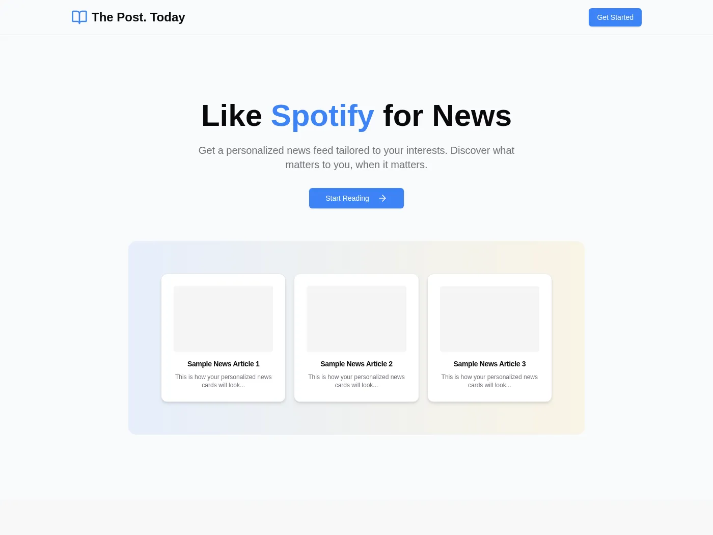The Post. Today – Personalized News Platform