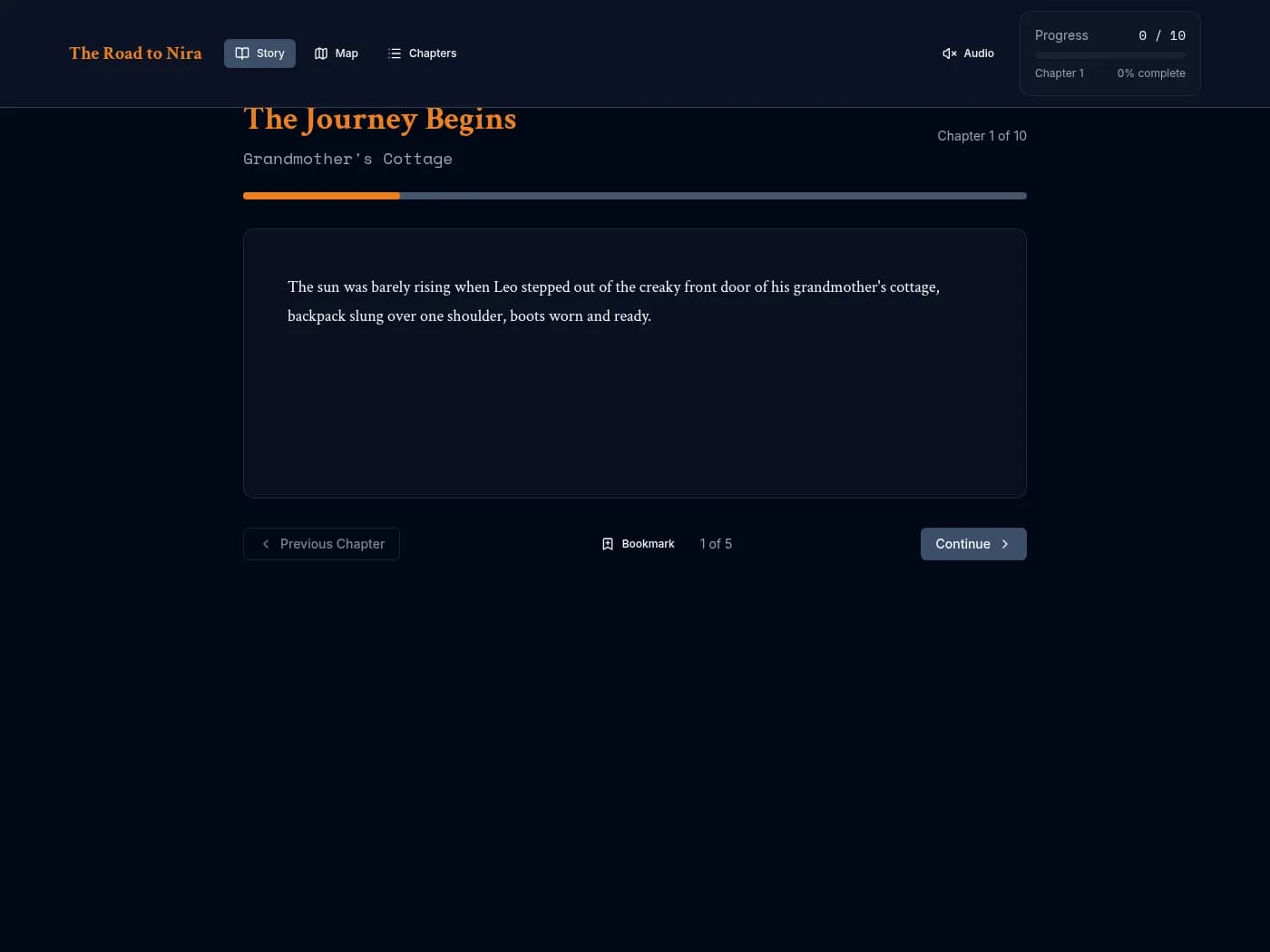 The Road to Nira: An Interactive Journey