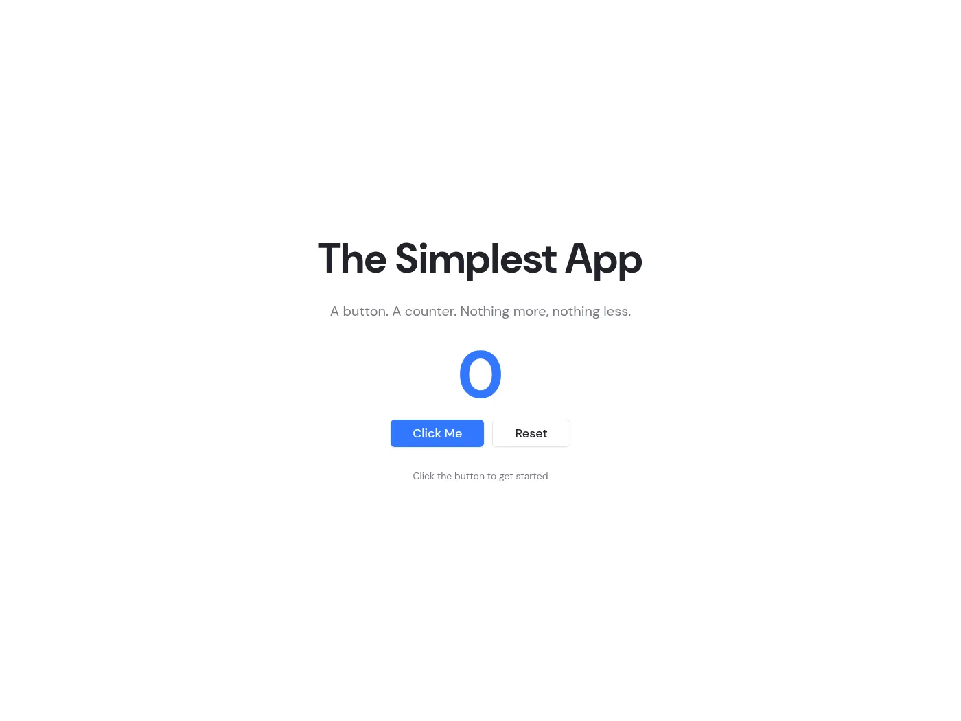 The Simplest App Ever