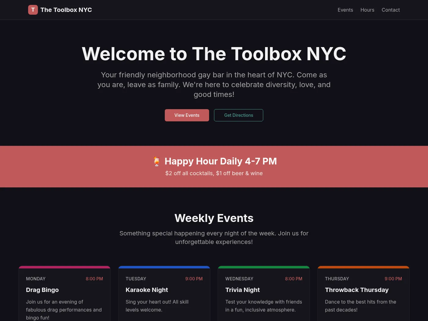 The Toolbox NYC Modern Website Redesign